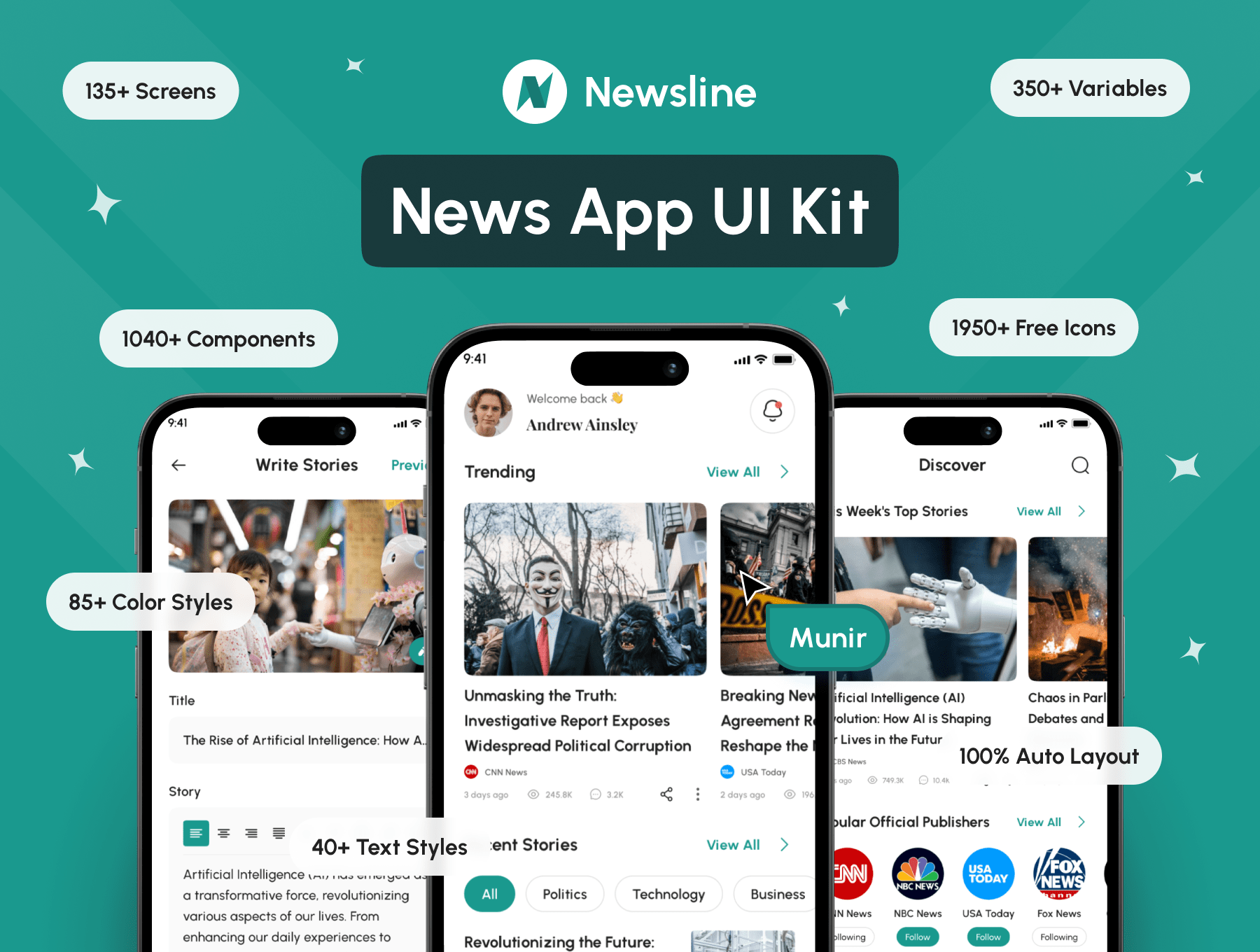Newsline - News App UI Kit UI Kits — UI Custom Newsline - News App UI Kit UI Kits — UI Custom