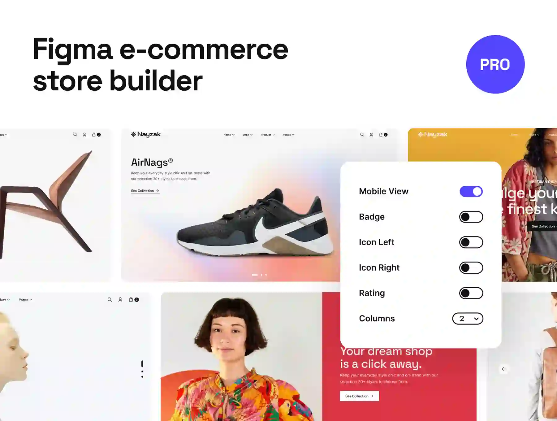 Nayzak Figma E-Commerce Builder UI Kits — UI Custom