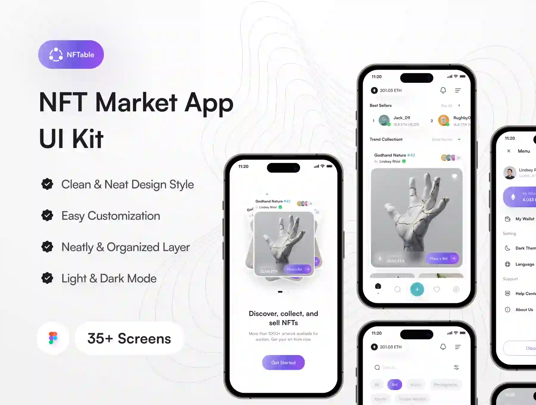 NFTable - NFT Market App UI Kit UI Kits — UI Custom