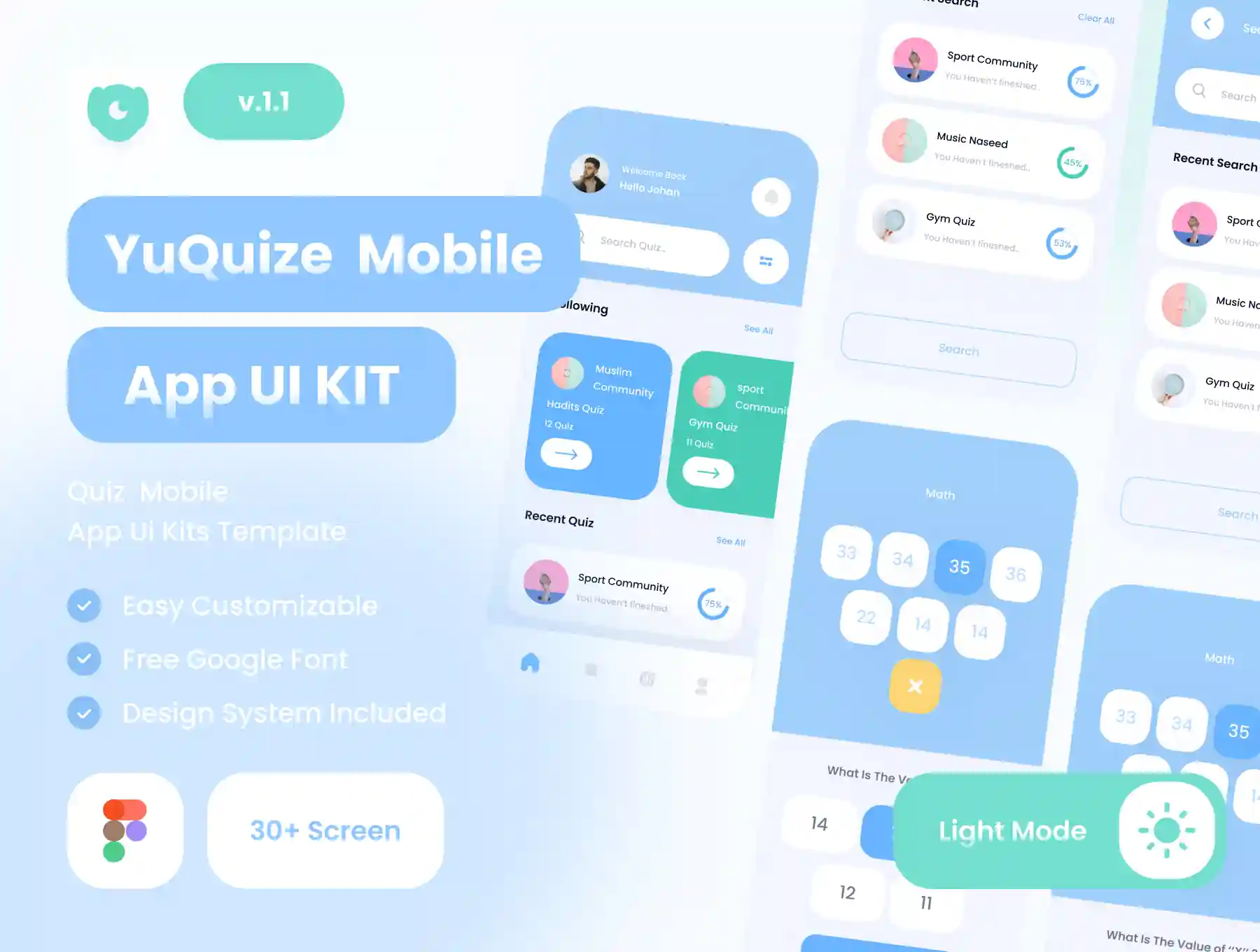 YuQuize Quiz App UI Kit UI Kits — UI Custom