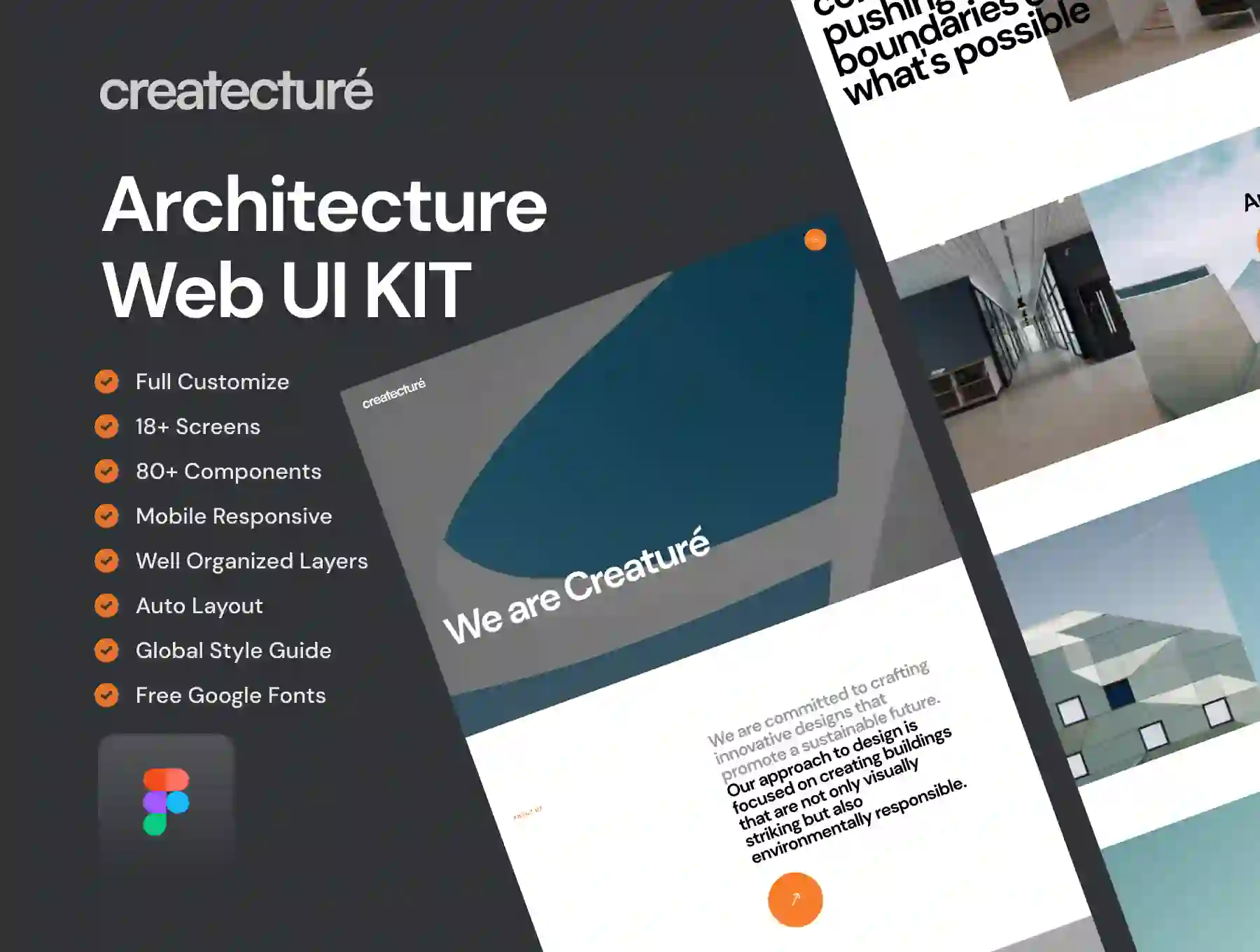 Creature - Architecture Website UI Kits — UI Custom