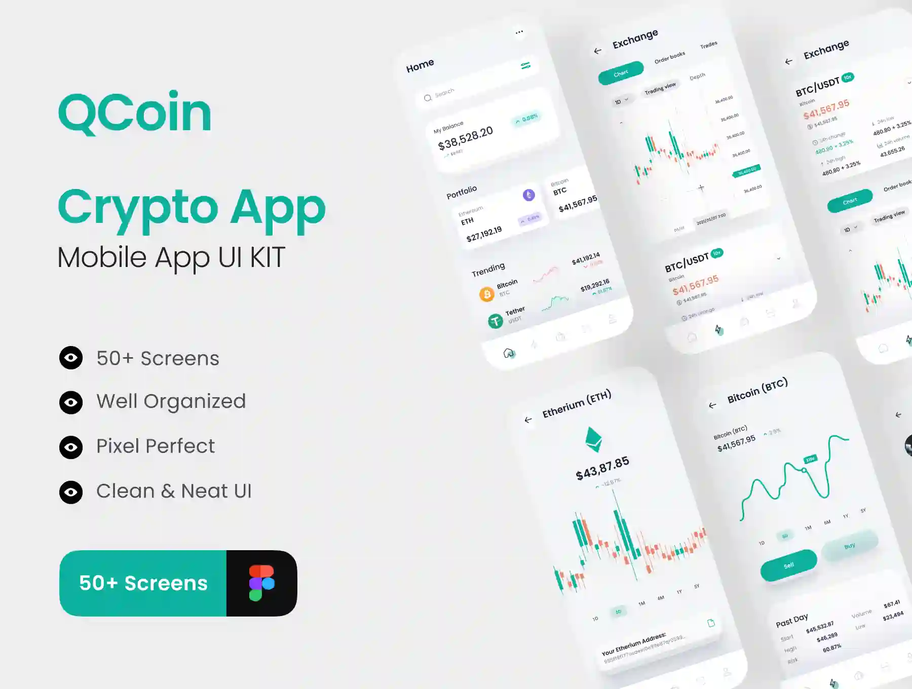 Q Coin - Crypto Wallet And Finance App UI Kit UI Kits — UI Custom