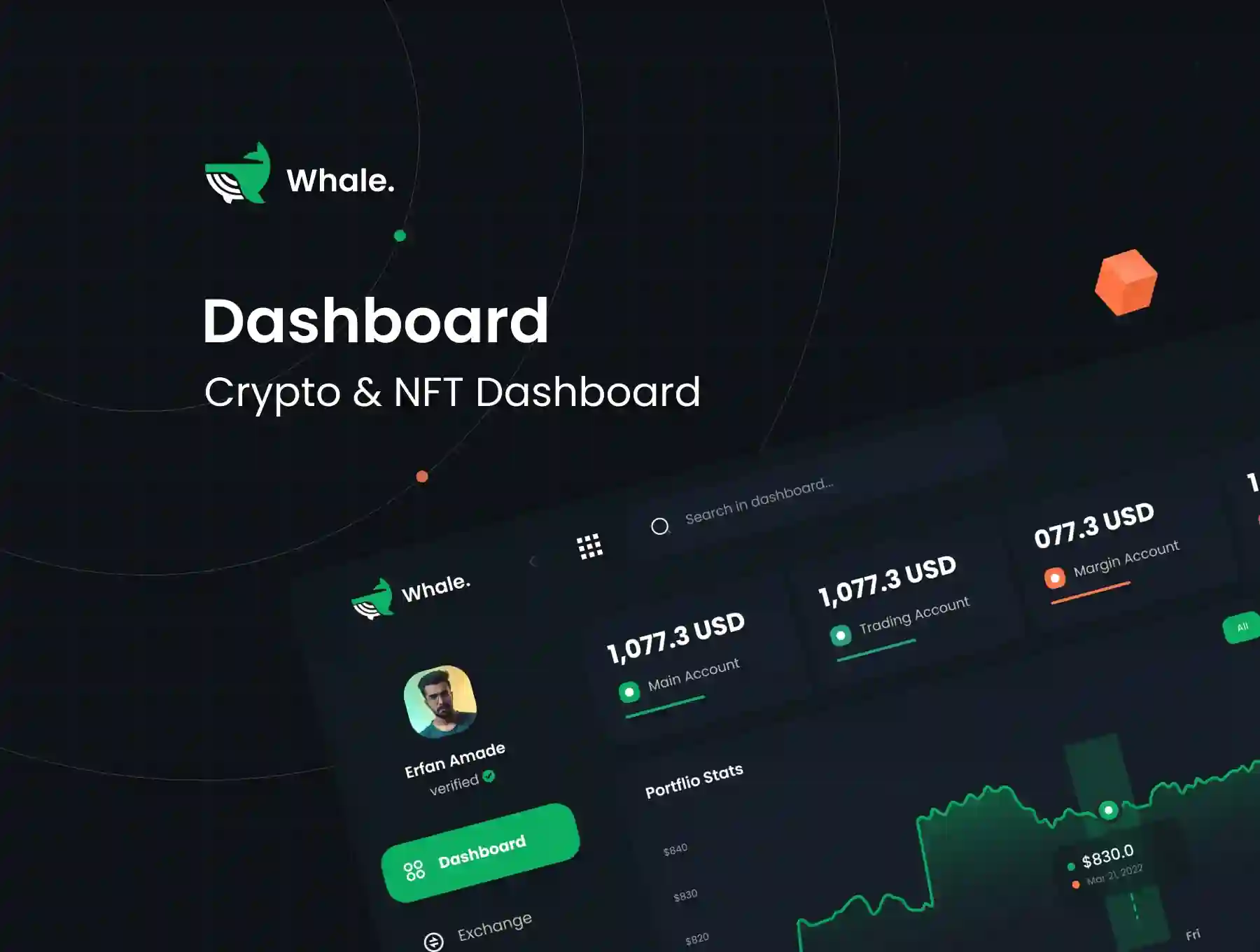 Crypto Whale - Crypto & NFT Dashboard UI Kit UI Kits — UI Custom
