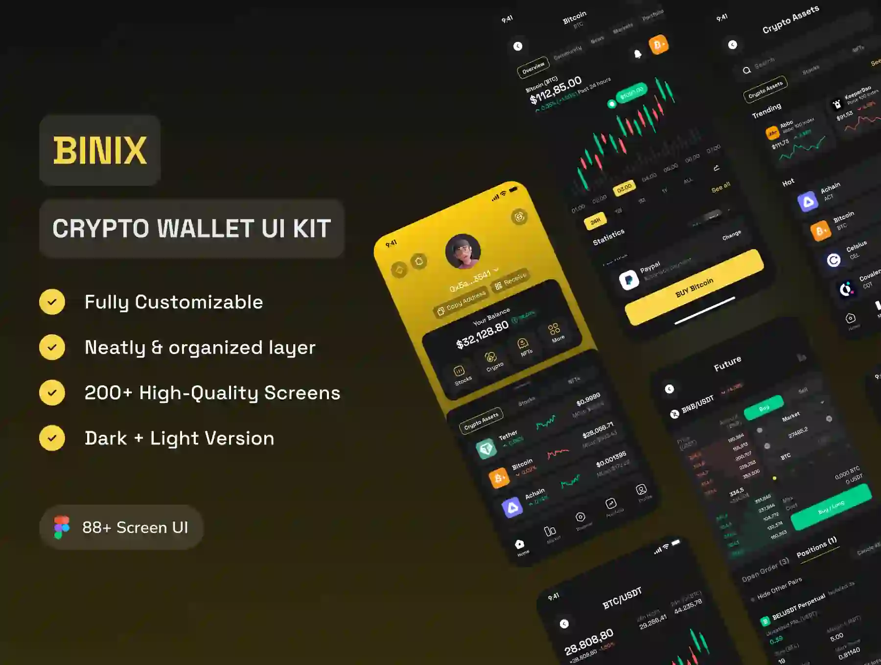 BINIX - Crypto Wallet UI Kit UI Kits — UI Custom