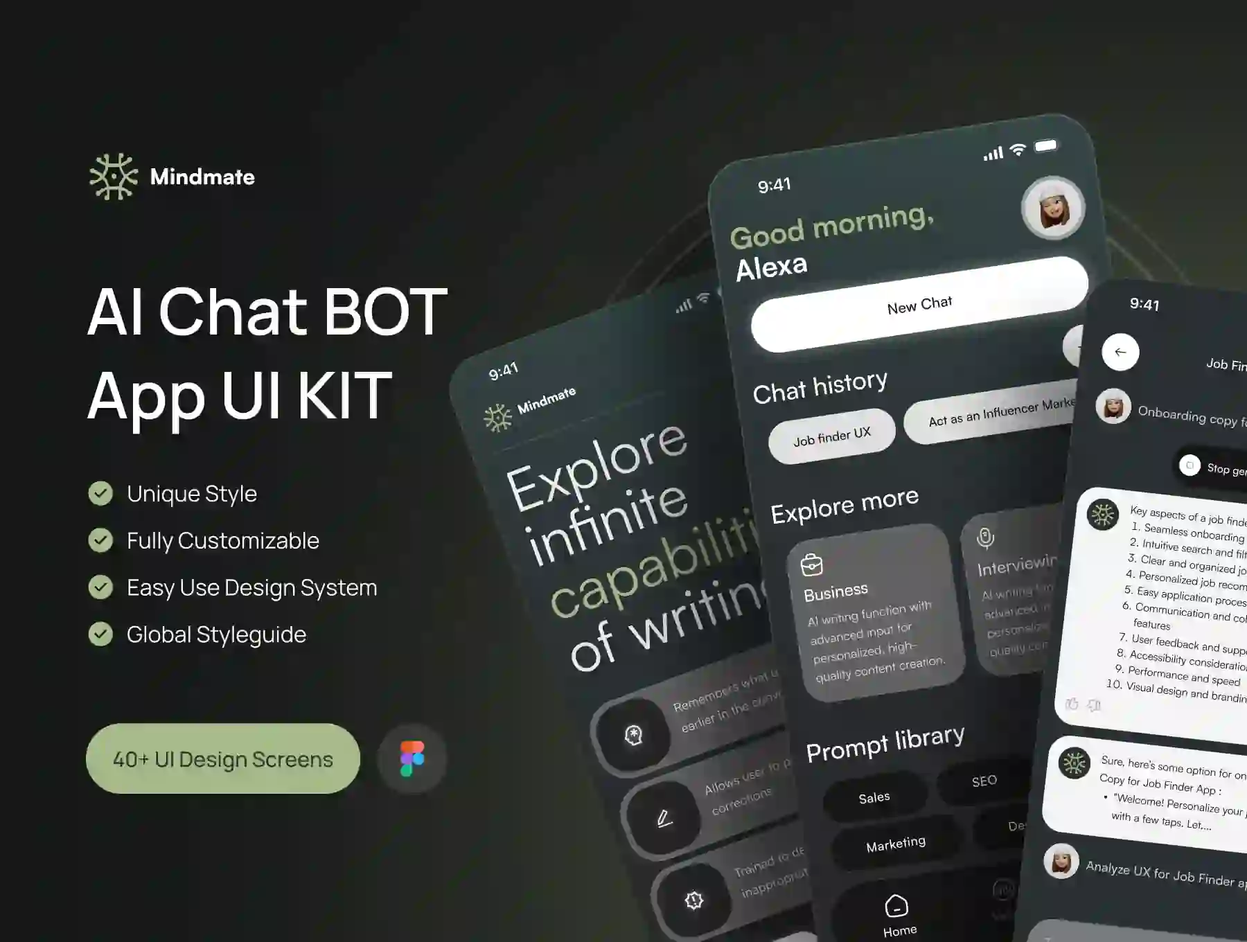 Mindmate - AI Chat BOT App UI KIT UI Kits — UI Custom Mindmate - AI Chat BOT App UI KIT UI Kits — UI Custom