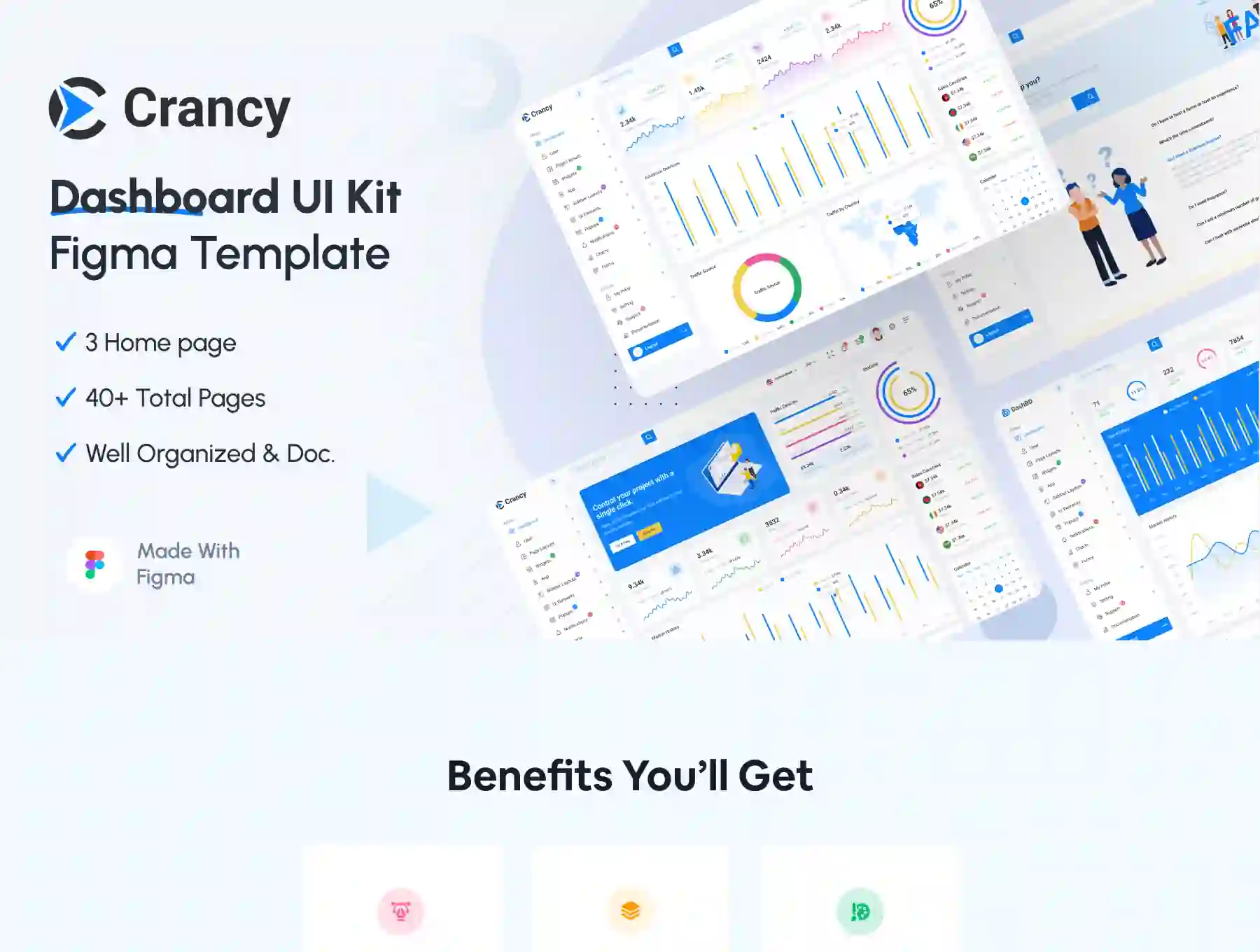 Crancy - Admin Dashboard Figma UI Kits Template UI Kits — UI Custom
