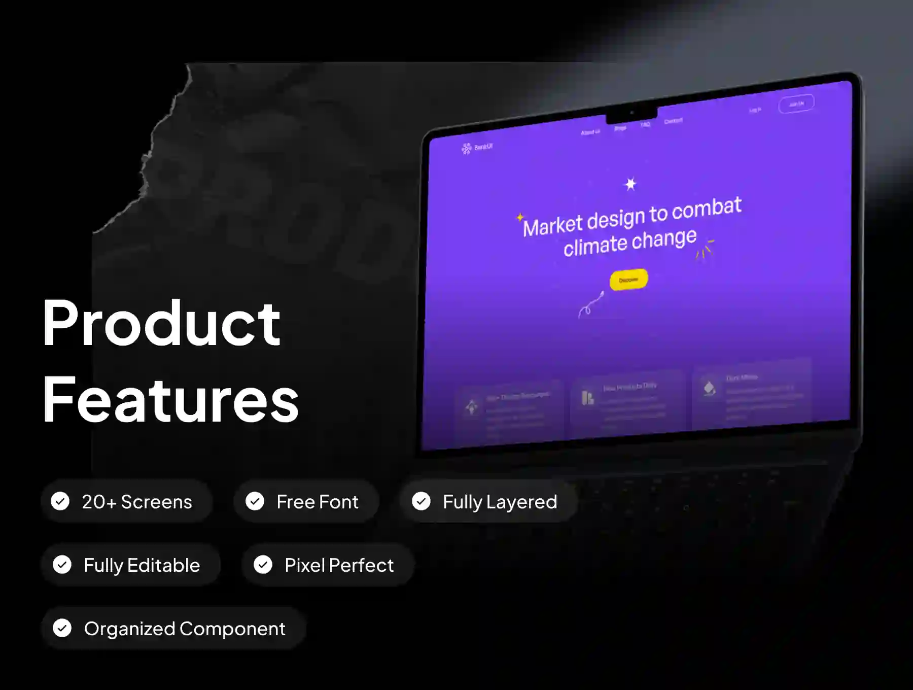Market Design Web UI Kit UI Kits — UI Custom