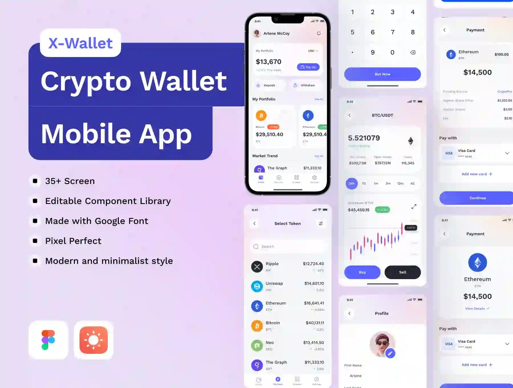 X Wallet Crypto Wallet Premium Ui Kits App Ui Kits โ Ui Custom