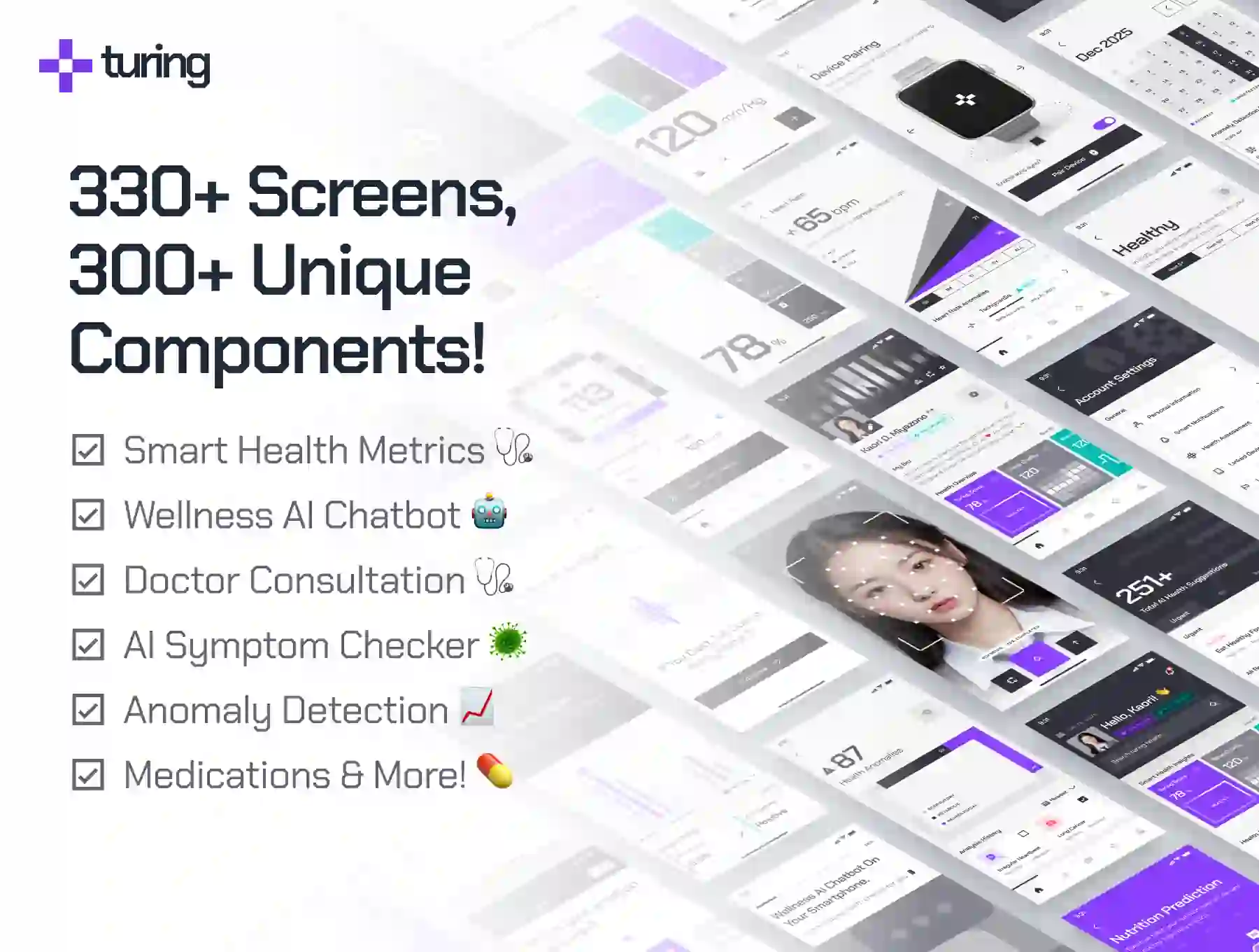 turing UI Kit: AI Smart Healthcare App UI Kits — UI Custom turing UI Kit: AI Smart Healthcare App UI Kits — UI Custom