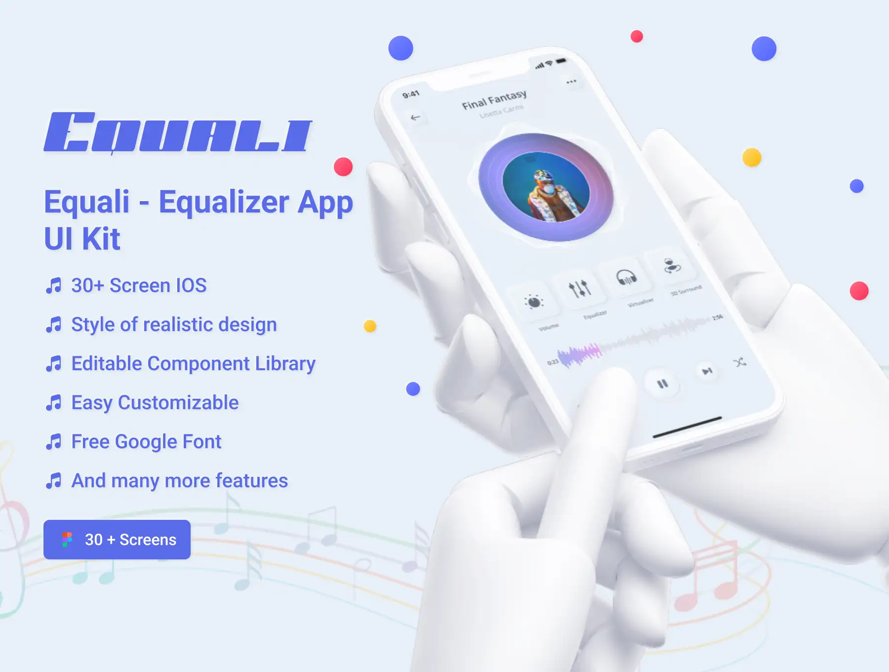 Equali - Equalizer App UI Kit UI Kits — UI Custom Equali - Equalizer App UI Kit UI Kits — UI Custom