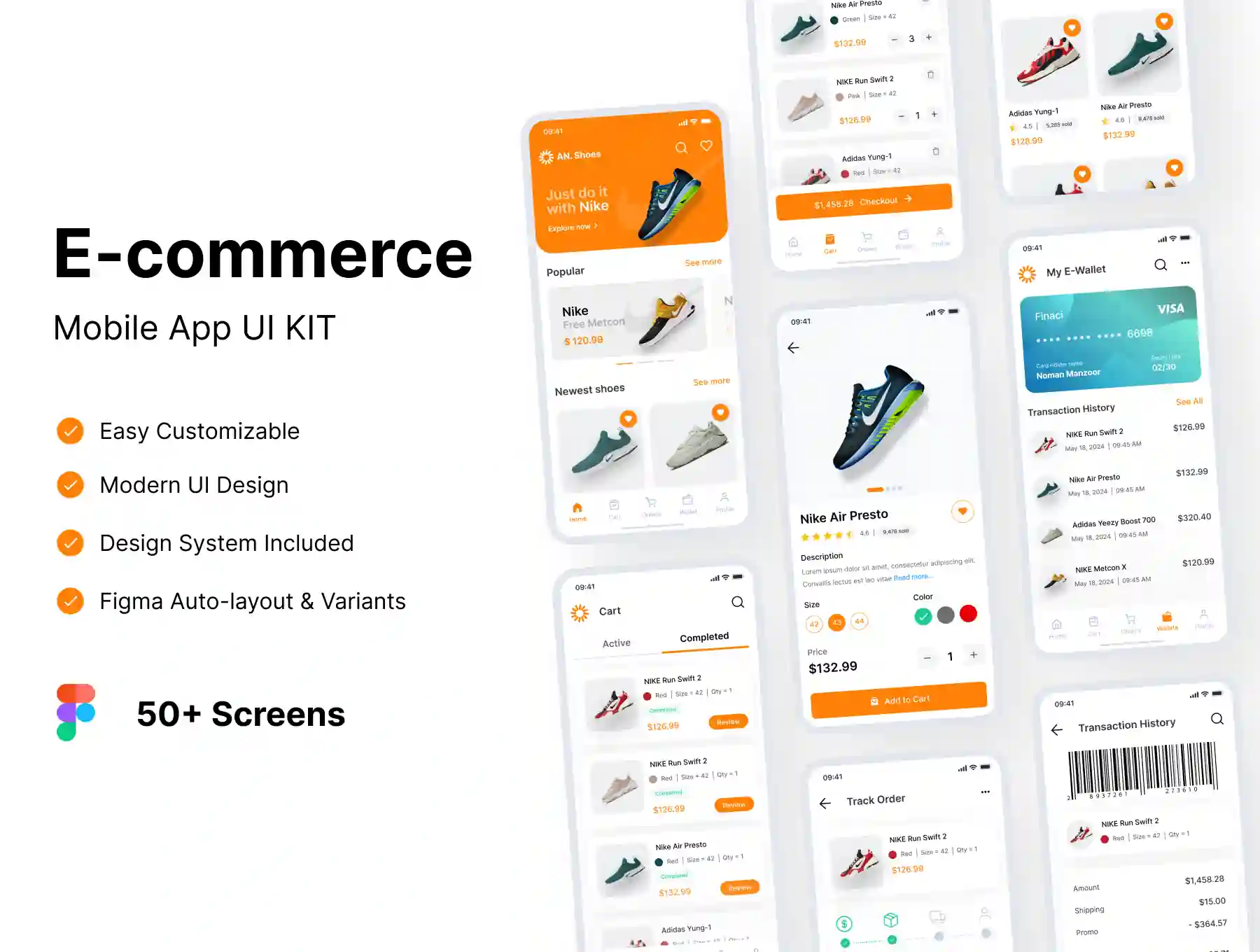 AN.Shoes E-commerce Mobile App UI KIT UI Kits — UI Custom