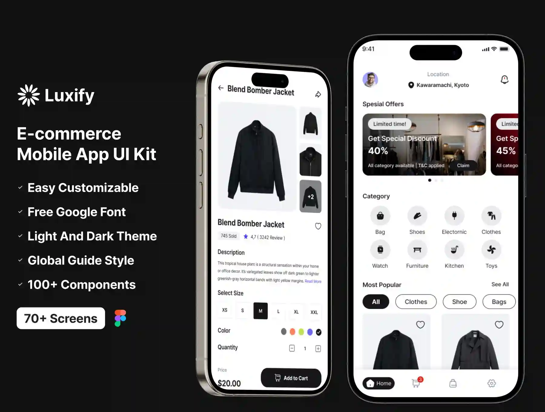 Luxify - E-Commerce Mobile App UI Kit UI Kits — UI Custom